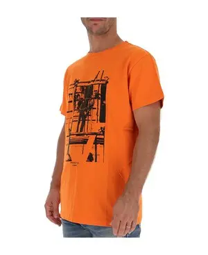 Off-White Printed T-shirt - Orange