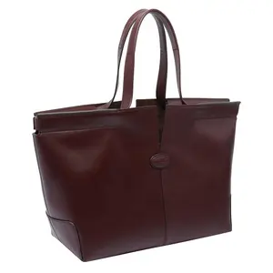 TOD'S Logo Debossed Medium Tote Bag - Red