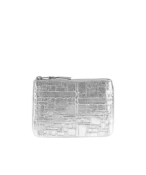 Comme Des Garçons Zipper Wallet - Silver