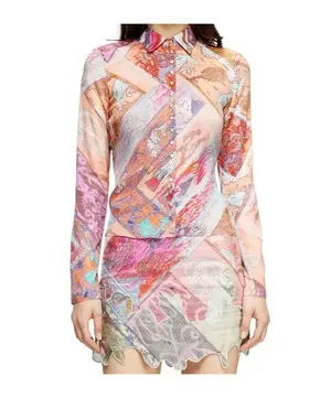 DIESEL® C-amelia" Printed Slim Fit Shirt