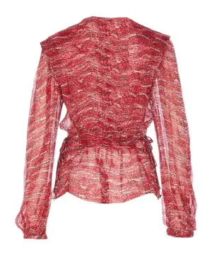 Isabel Marant Étoile V-neck Printed Long Sleeve Top