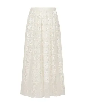 DIOR Dior Mid-Length Flared Skirt With Lace Detail