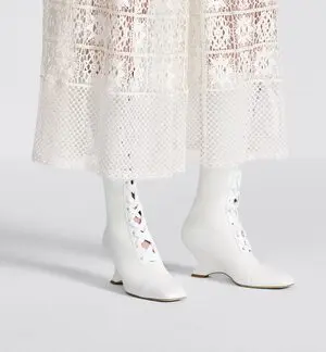 Dior Mid-length Flared Skirt With Lace Detail