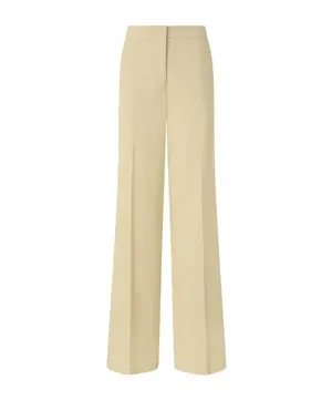 Pinko Stretch Pleated Wide-leg Trousers - Nude
