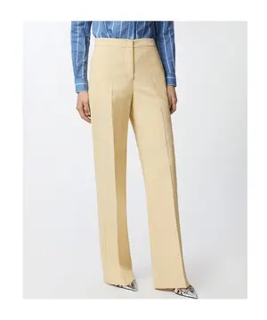 Pinko Stretch Pleated Wide-leg Trousers - Nude