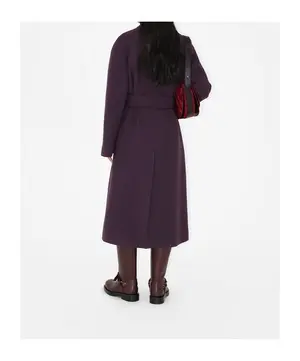 Burberry Single-breasted Belted Wool Coat