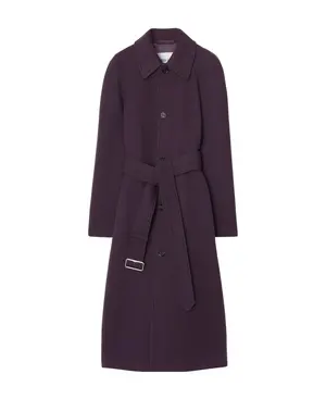 Burberry Single-breasted Belted Wool Coat