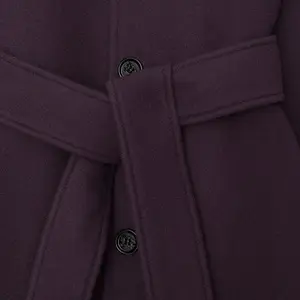 Burberry Single-breasted Belted Wool Coat