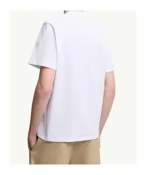 Moncler Logo Printed Crewneck T-shirt - White
