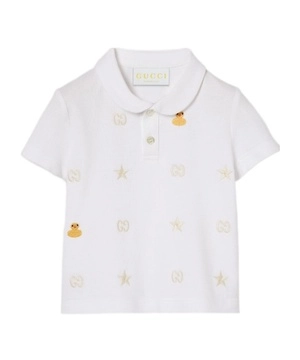 Gucci Embroidered Cotton Polo Shirt