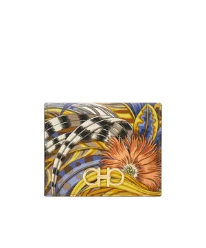 FERRAGAMO Portefeuille Compact Gancini Polychromatic