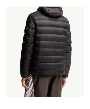 Moncler Alrai Hooded Zip-up Short Padded Jacket - Black