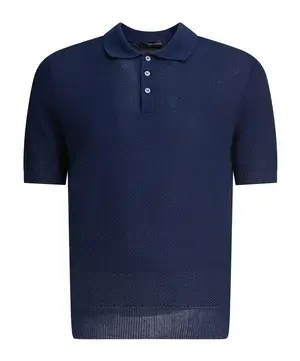 Tagliatore Short-sleeved Buttoned Polo Shirt