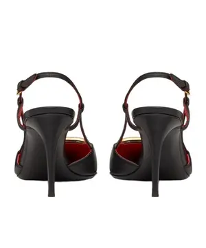 Valentino Garavani Vlogo Signature Pointed-toe Slingback Pumps - Black