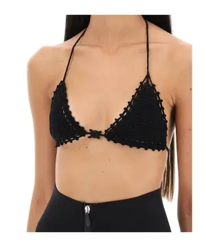 Celine Triangle Top In Crocheted Cotton