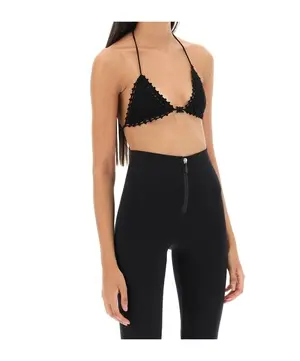 Celine Triangle Top In Crocheted Cotton
