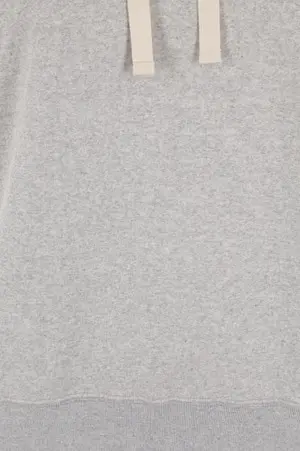 JIL SANDER Logo Patch Drawstring Hoodie - Gray