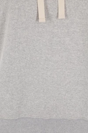 JIL SANDER Logo Patch Drawstring Hoodie - Grey