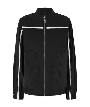 Pinko Poplin Bomber Jacket With Zip Closure