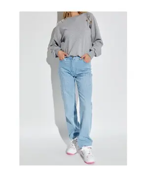 Versace Safety Pin Detailed Crewneck Sweatshirt