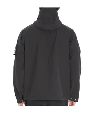 Stone Island Softshell Hooded Parka - Black