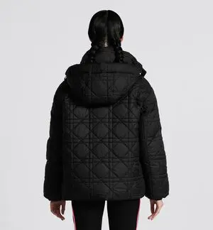 Dior Alps Macrocannage Hooded Down Jacket - Black