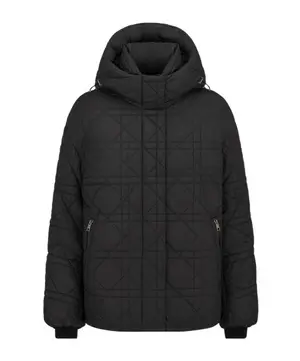 Dior Alps Macrocannage Hooded Down Jacket - Black