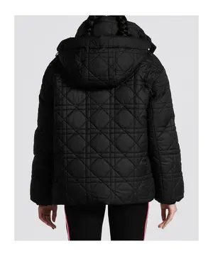 Dior Alps Macrocannage Hooded Down Jacket - Black