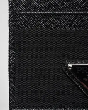 Prada Logo Plaque Slit Detailed Card Holder