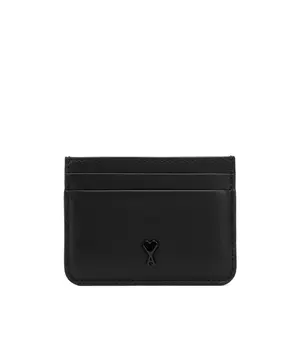 Ami De Coeur Leather Cardholder - Black