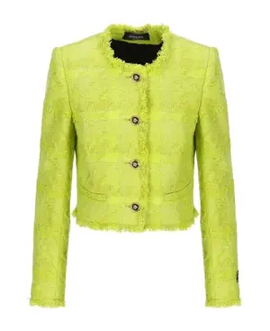 Versace Tweed Button-up Jacket