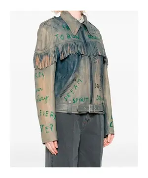GOLDEN GOOSE Zip-up Fringed Jacket