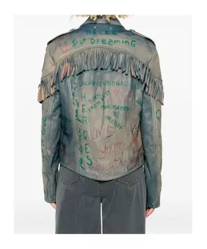 GOLDEN GOOSE Zip-up Fringed Jacket