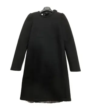 N.21 Round Neck Long Sleeve Dress With Lace Trim