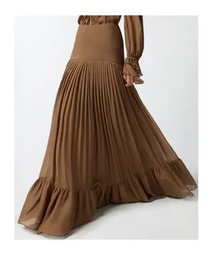 Pinko High-waisted Full Skirt With Ruffle Trim