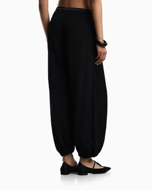 Emporio Armani Elasticated Cuff Crêpe Pants