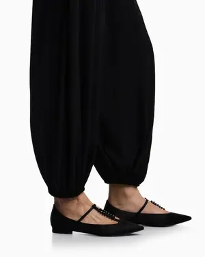 Emporio Armani Elasticated Cuff Crêpe Pants
