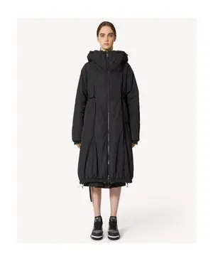 Red Valentino Zip-up Hooded Coat