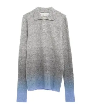 ERL Collared Long-sleeve Polo Shirt - Gray