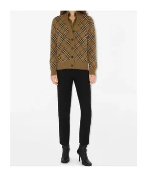 Burberry Checked Knitted Cardigan
