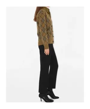 Burberry Checked Knitted Cardigan