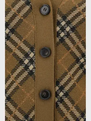 Burberry Checked Knitted Cardigan