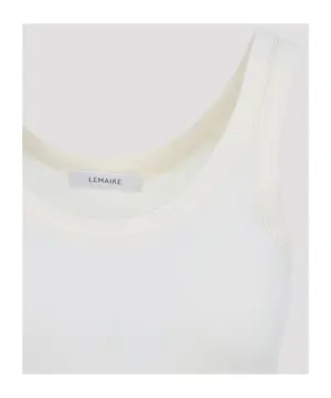 LEMAIRE Ribbed Tank Top - White