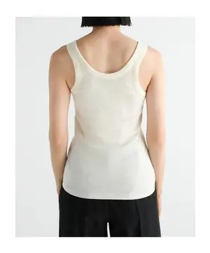 LEMAIRE Ribbed Tank Top - White
