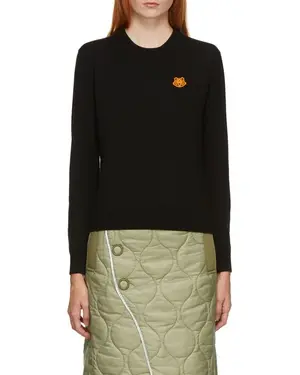 Kenzo Tiger Crest Knit Jumper - Black
