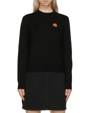 Kenzo Tiger Crest Knit Jumper - Black