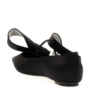 SERGIO ROSSI Area Maquise Ballet Flats With Rhinestone Embellishments