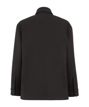 Fendi Ff Motif Ski Shirt Jacket With Quilted Vest