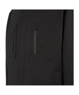Fendi Ff Motif Ski Shirt Jacket With Quilted Vest
