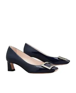 ROGER VIVIER Trompette Embellished Buckle Pumps - Blue
